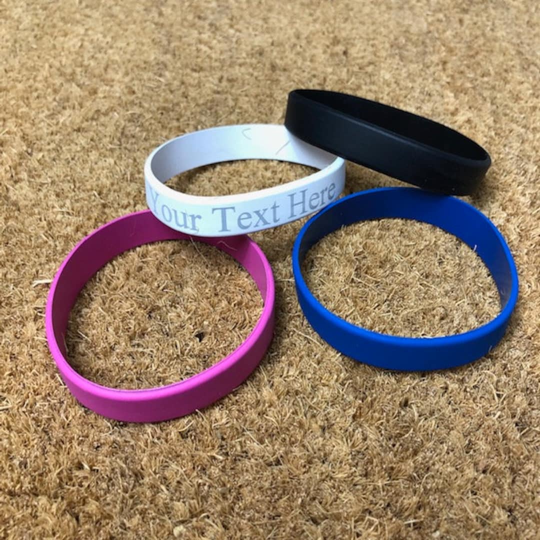 Custom Classic Silicone Wristbands, Personalized Rubber Bracelets ...