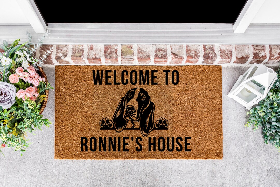 Basset Hound Doormat, Hound Dog Doormat, Basset Hound Decor, Dog ...