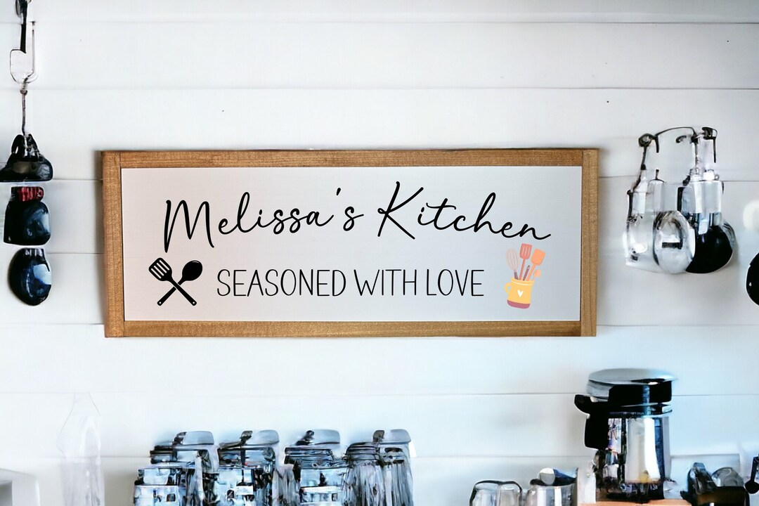 Personalized Kitchen Sign, Kitchen Sign, Custom Kitchen Sign, Kitchen ...