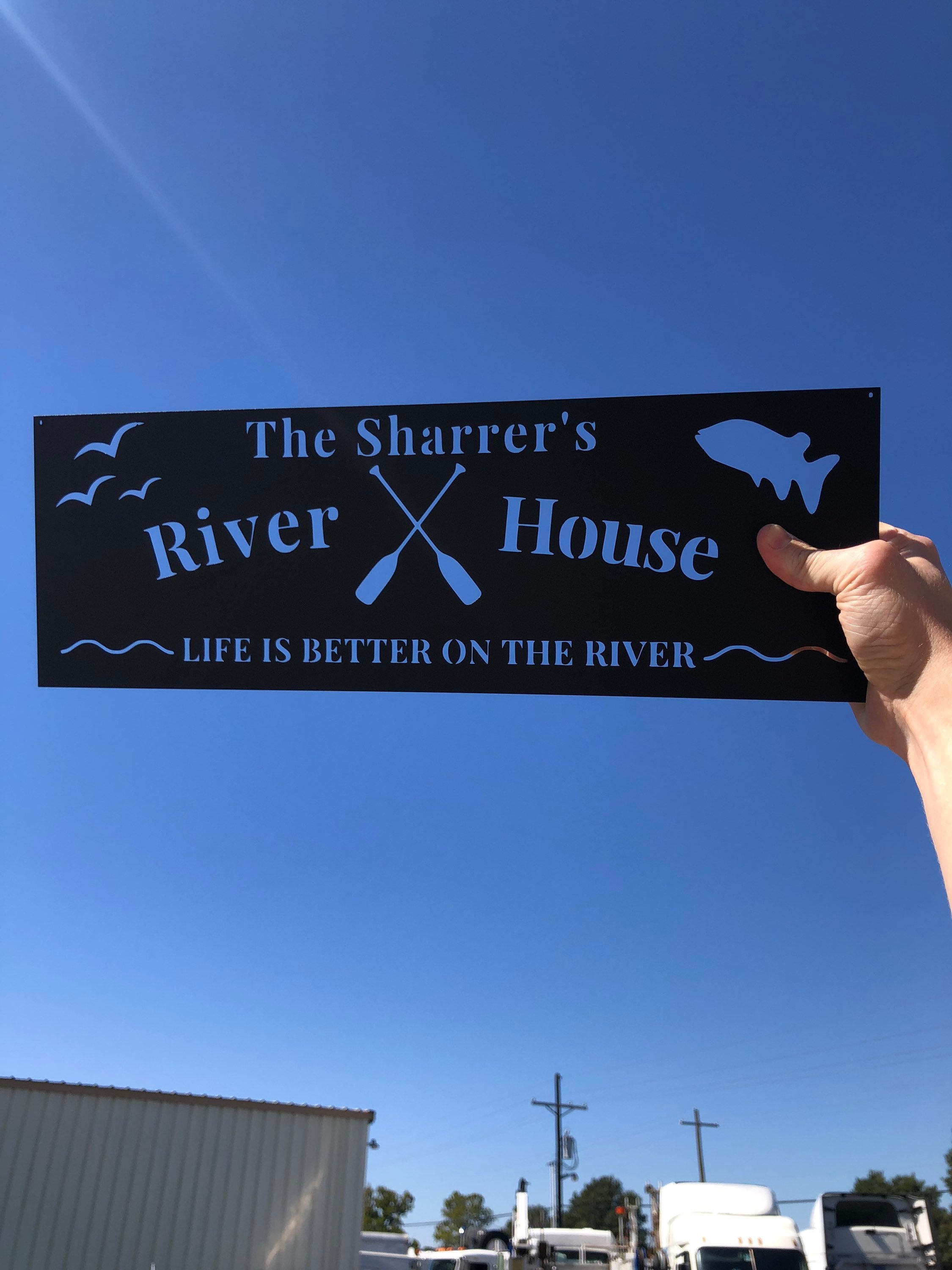 Custom River Signs Welcome to the River House Sign River - Etsy
