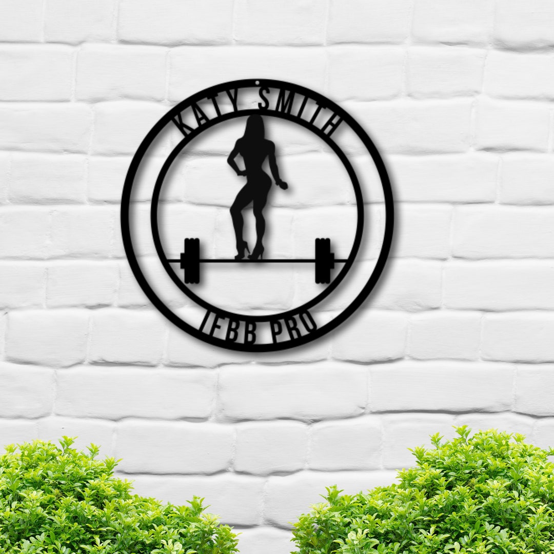 Custom Bodybuilder Sign; Female Bodybuilder Sign; Pro Bodybuilder Gift ...