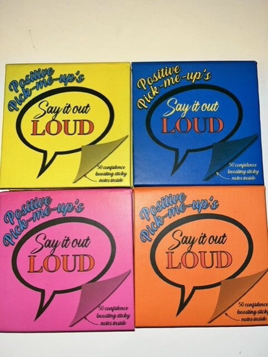 Positive Pick Me Up's, 50 X Sticky Note Affirmations, Confidence, Self ...