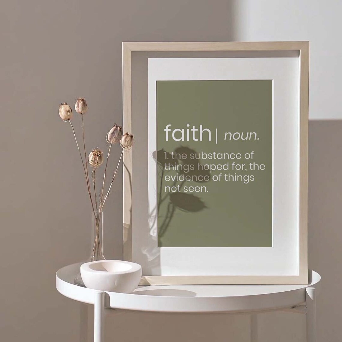 Faith | Christian Definition Printable Digital Wall Art | Olive Branch ...