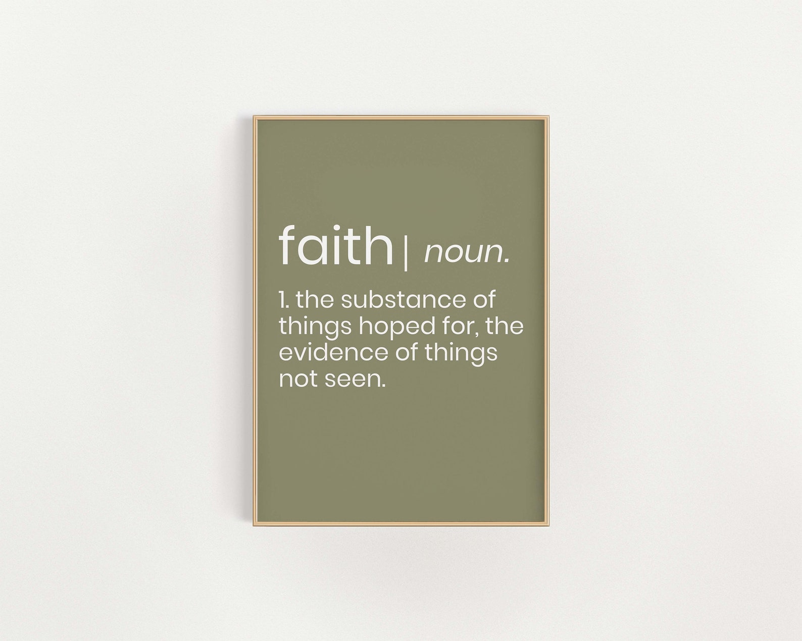 Faith | Christian Definition Printable Digital Wall Art | Olive Branch ...