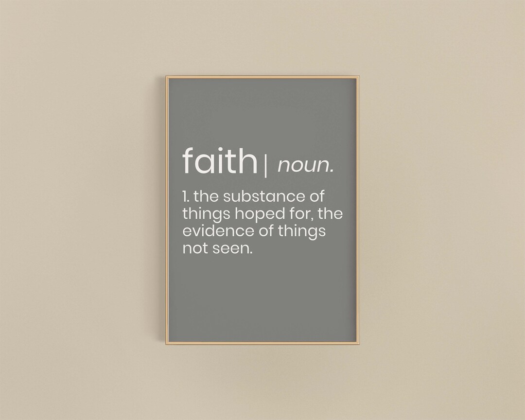 Faith | Christian Definition Printable Digital Wall Art | Morning Dew ...