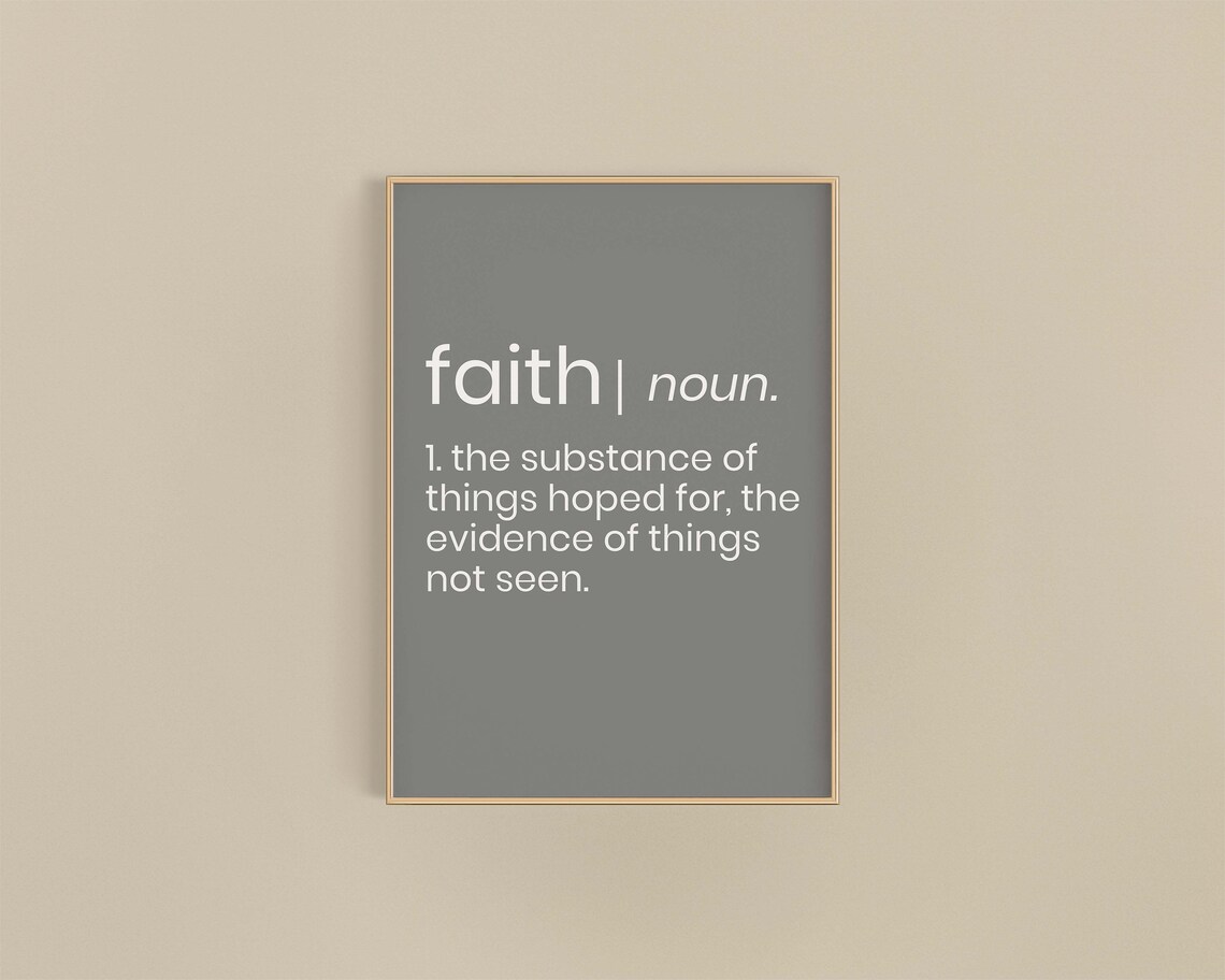 Faith Christian Definition Printable Digital Wall Art - Etsy