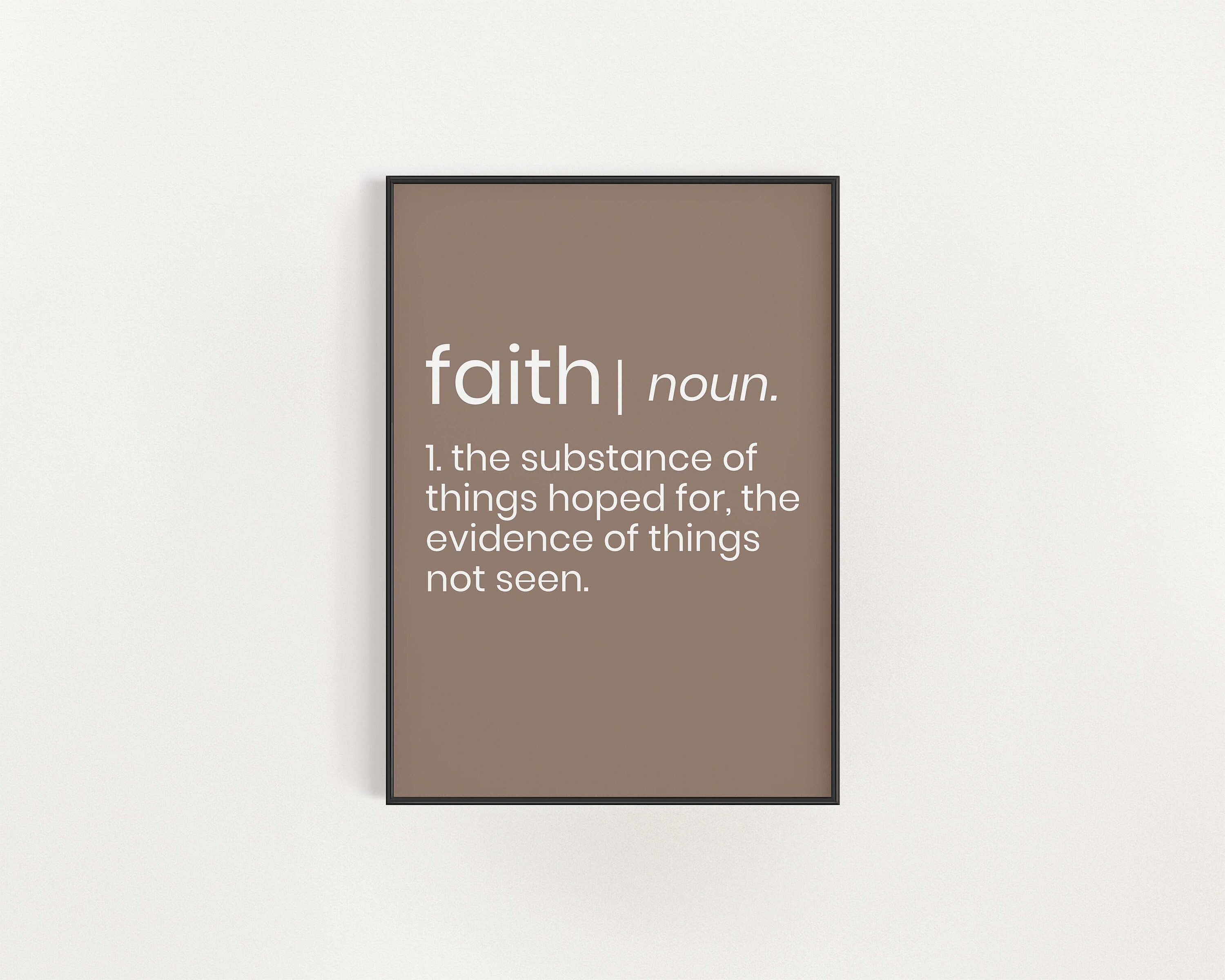 Faith | Christian Definition Printable Digital Wall Art | Clay - Etsy