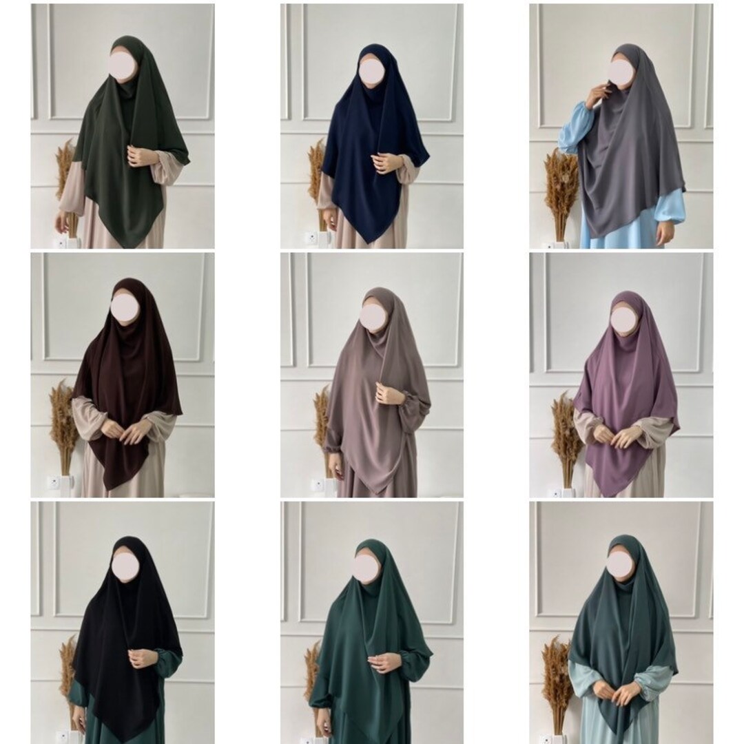 Khimar Français Voile Hijab Soie De Médine Longue Prière Salat - Etsy