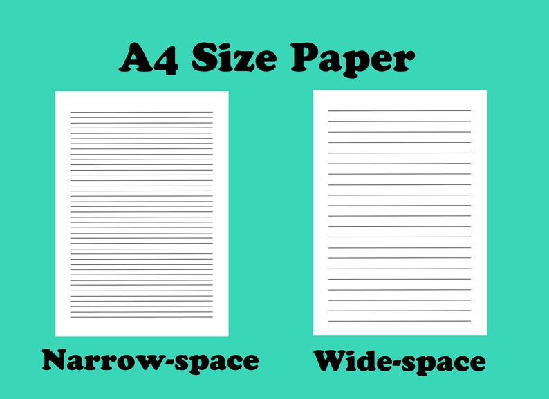 Downloadable Lined Legal & A4 Paper Bundle - Etsy