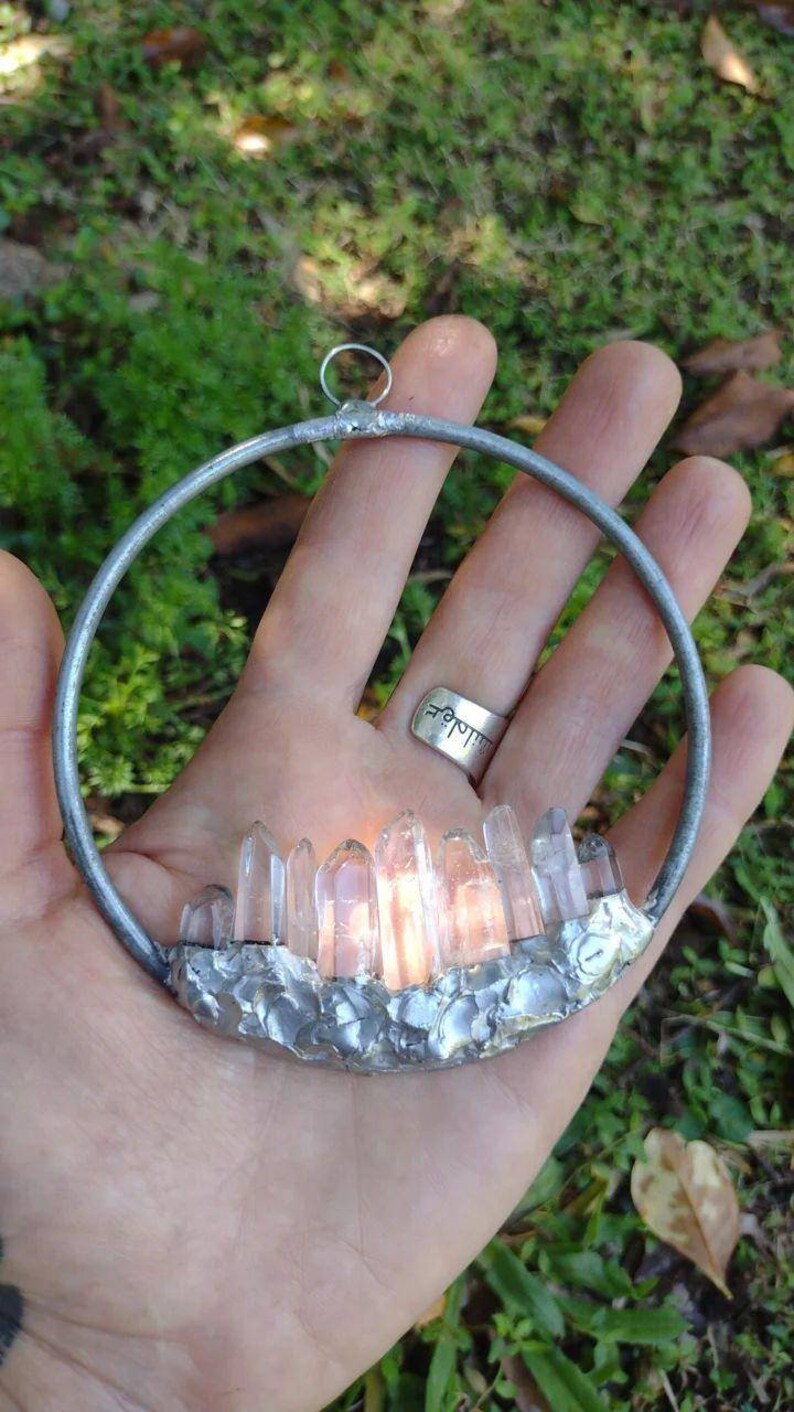 QUARTZ PORTAL Crystal Suncatcher Inner Light Magick Energy Manifest ...