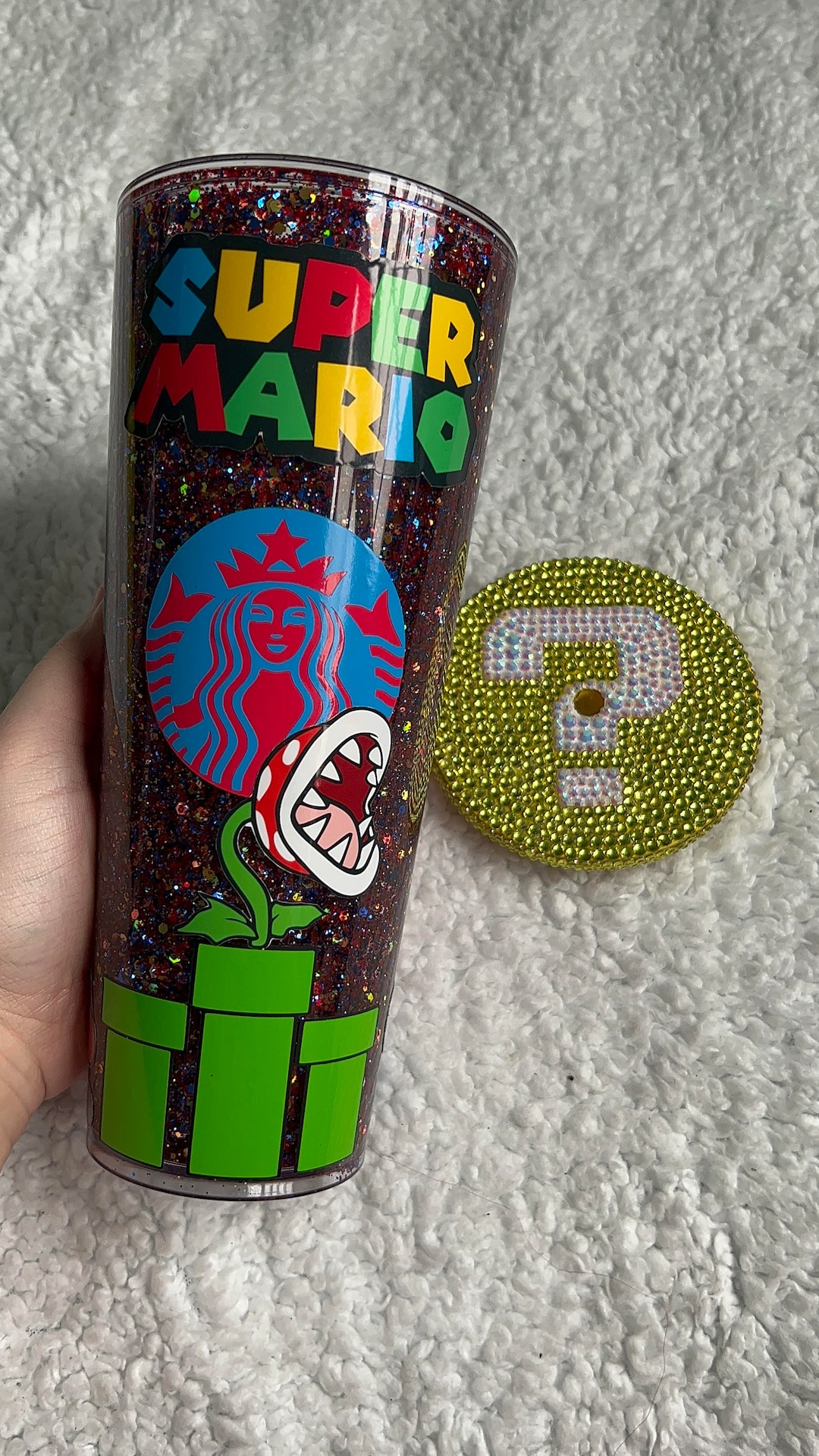 Super Mario Starbucks Snowglobe Tumbler - Etsy