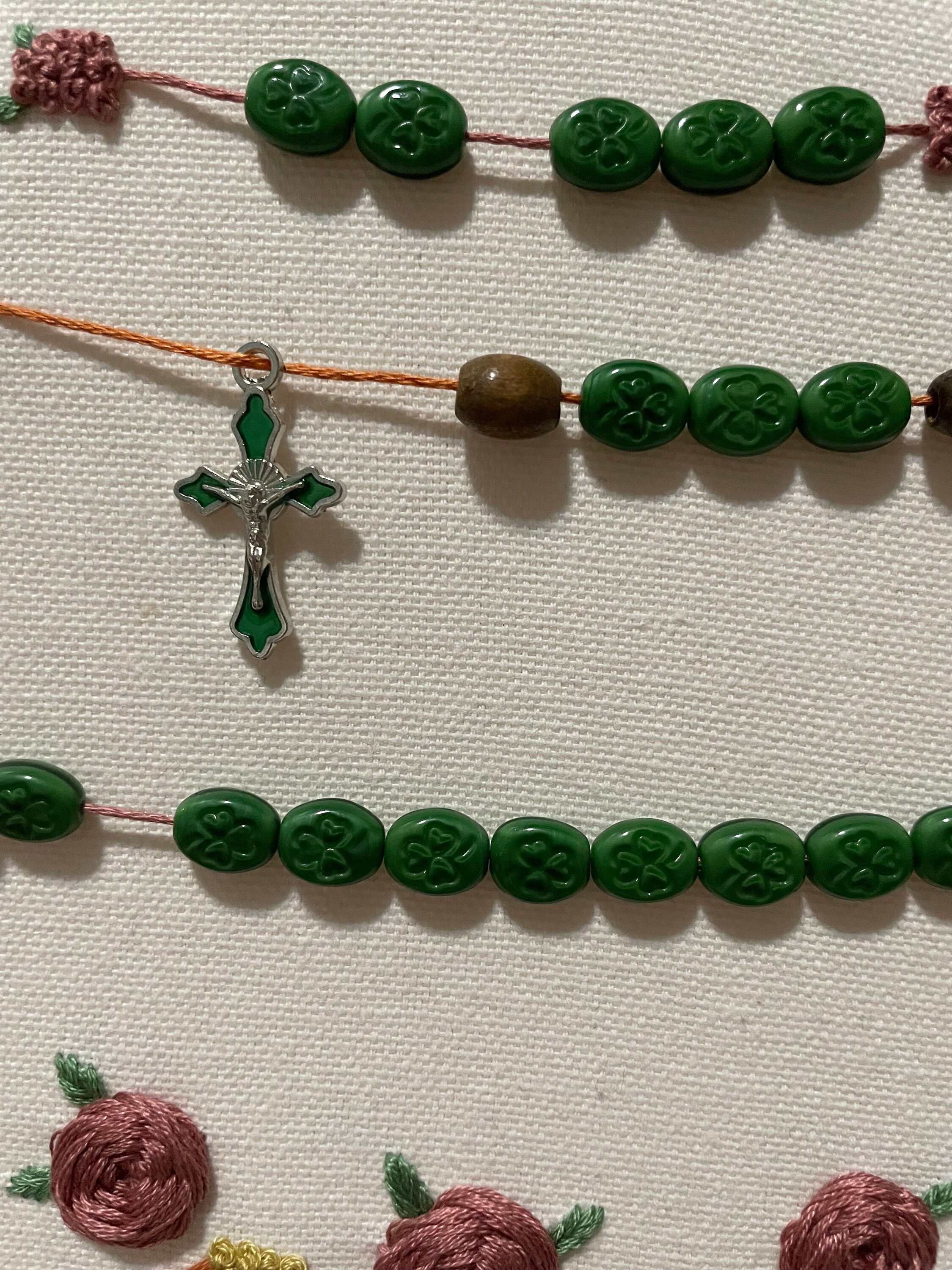 Kitchen Rosary, Hand Embroidered and Beaded, Made With Old Catholic ...