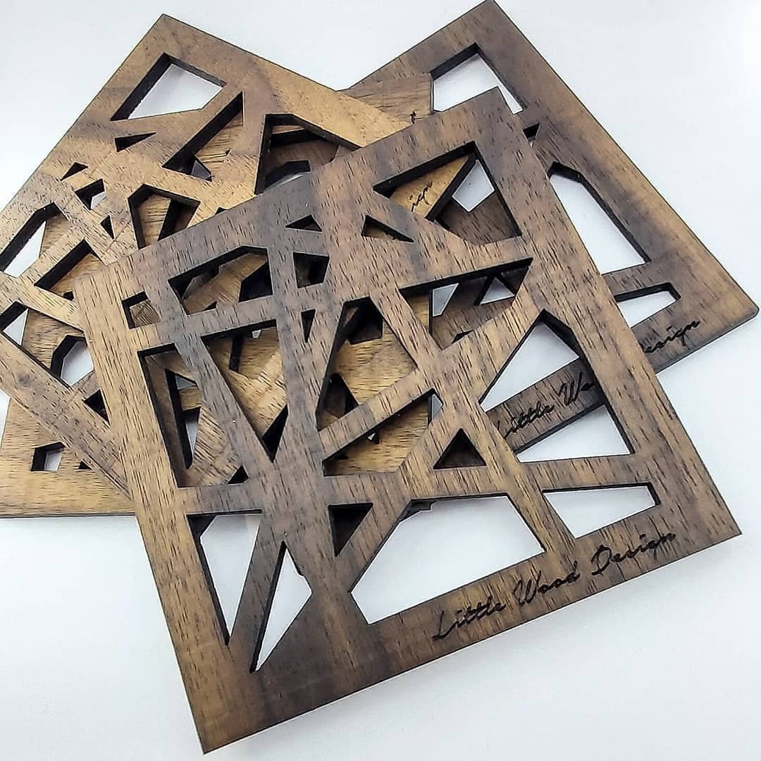 Geometric Pentagram Coaster, Vector Files, for Laser Cut, Cnc, Digital ...