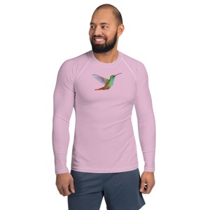 Rash Guard Hummingbird for Men: Moisture-wicking, Athletic Workout ...