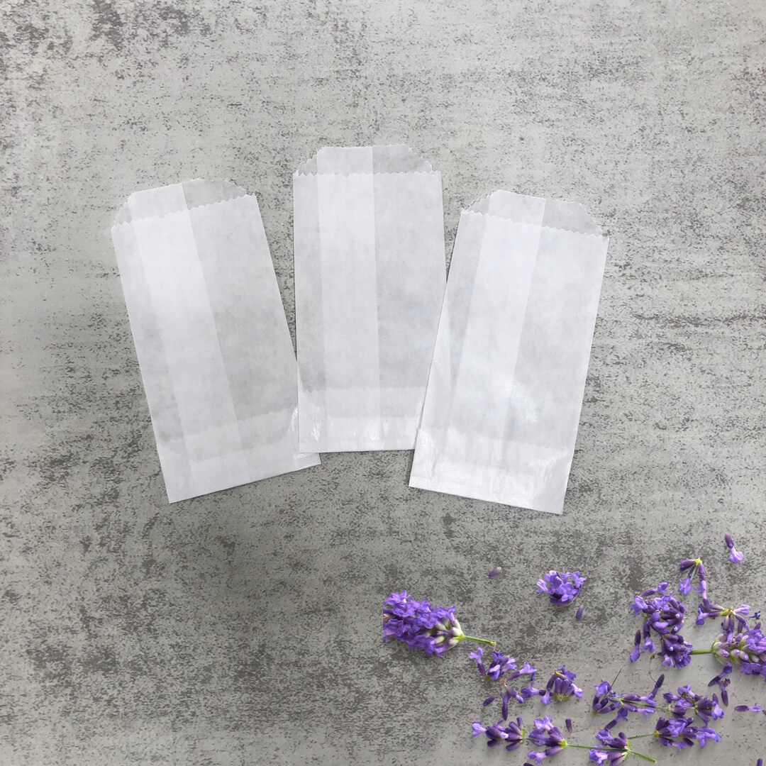 50 Mini Glassine Waxed Envelopes 2 X 3.5, Vegan, Eco Friendly, Paper ...