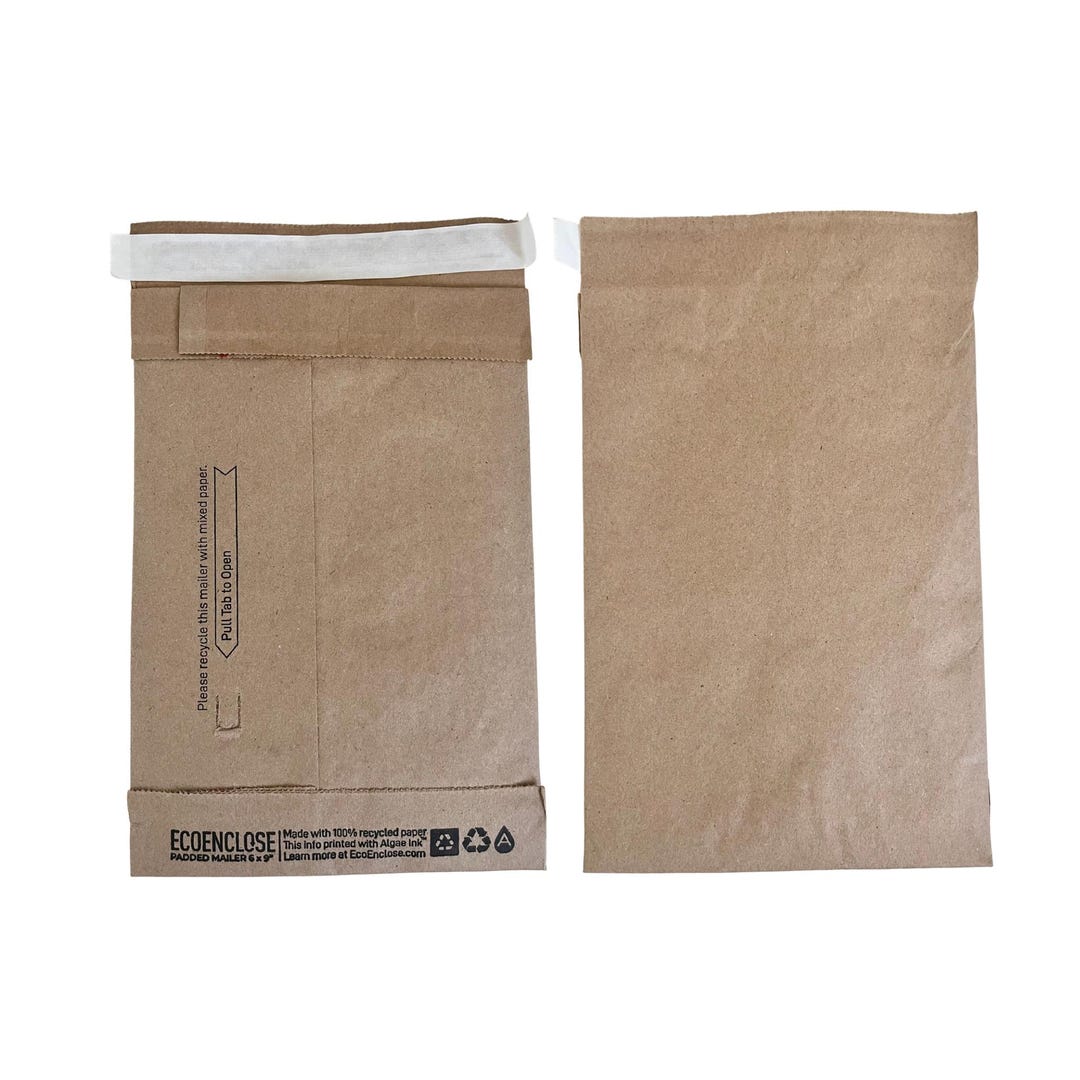 10 Biodegradable Padded Mailers | 6x9 Inch Eco-friendly Shipping ...