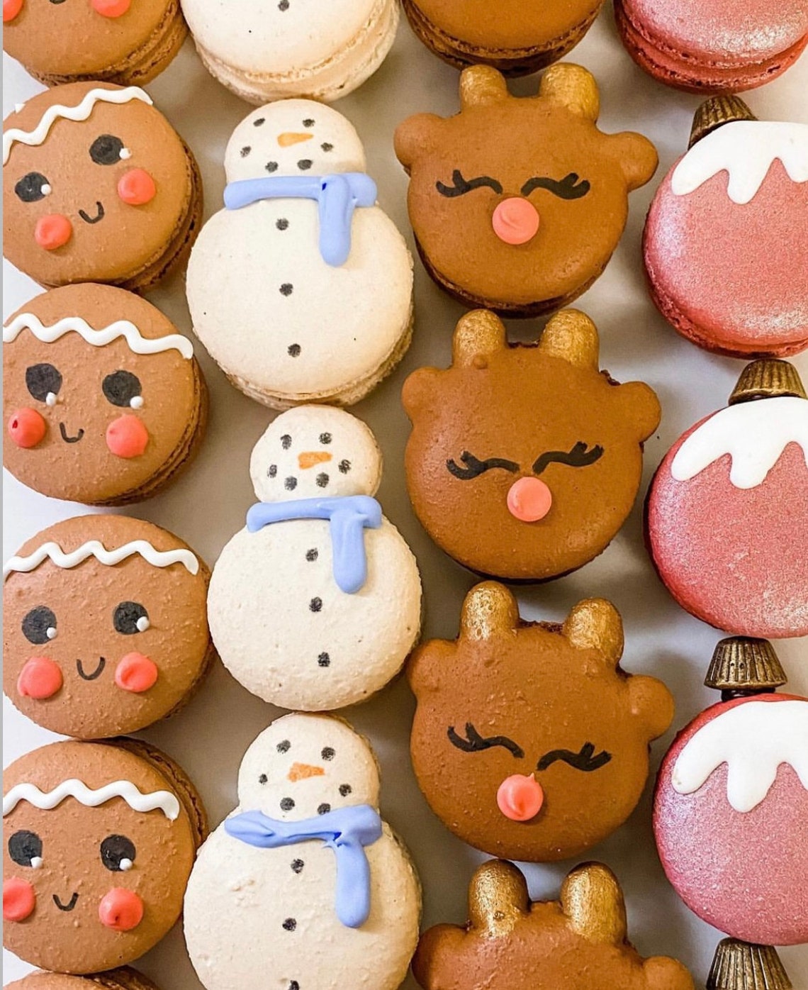 Snowman Shaped Macaron Piping Template Digital Download for ...