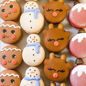 Snowman Shaped Macaron Piping Template Digital Download for ...