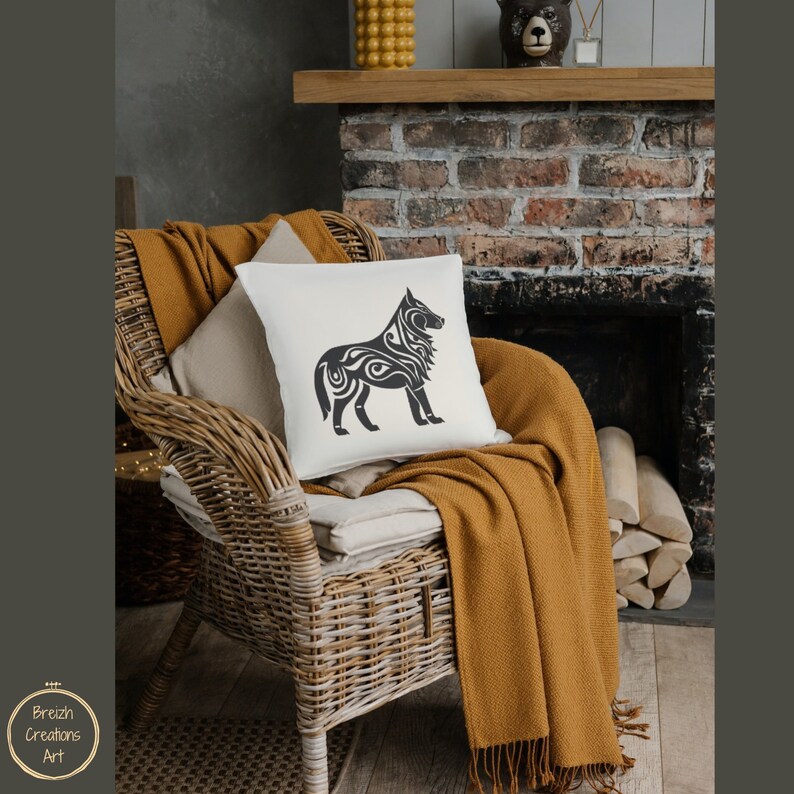 Tribal Wolf Machine Embroidery Pattern Celtic Fox Design - Etsy