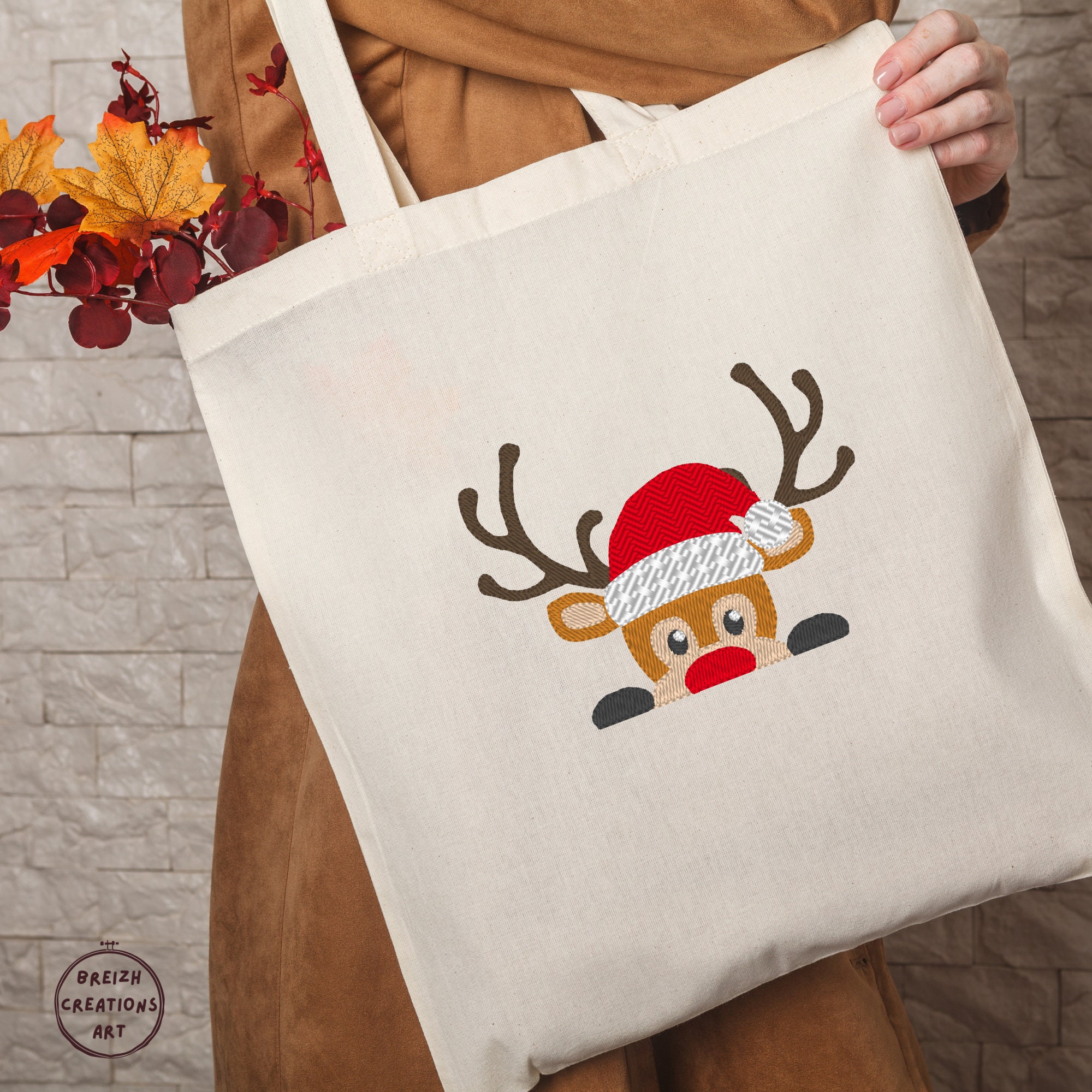 Rudolph Machine Embroidery Design, Christmas Red Nosed Reindeer, Deer ...