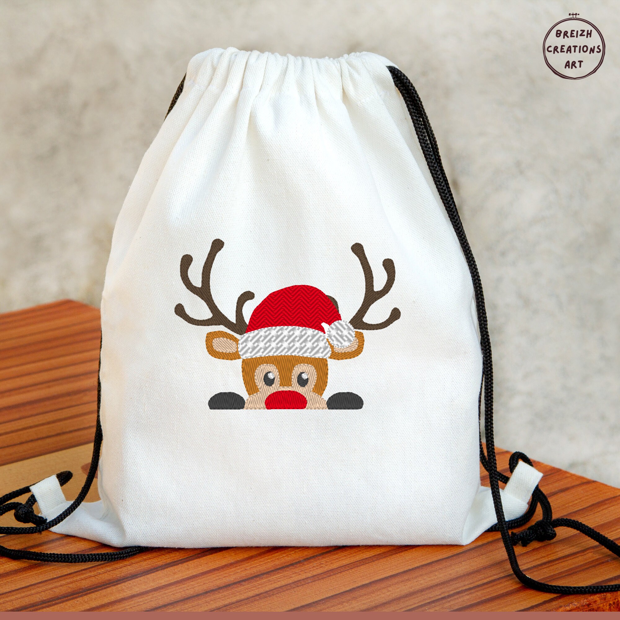 Rudolph Machine Embroidery Design, Christmas Red Nosed Reindeer, Deer ...