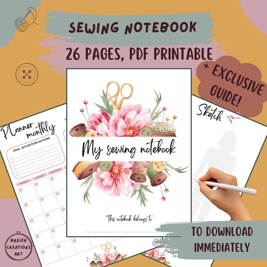 Digital Sewing Notebook, Planner, Organizer, Sewing Notebook, Project ...