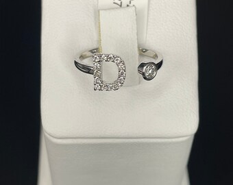 D Initial Ring - Etsy