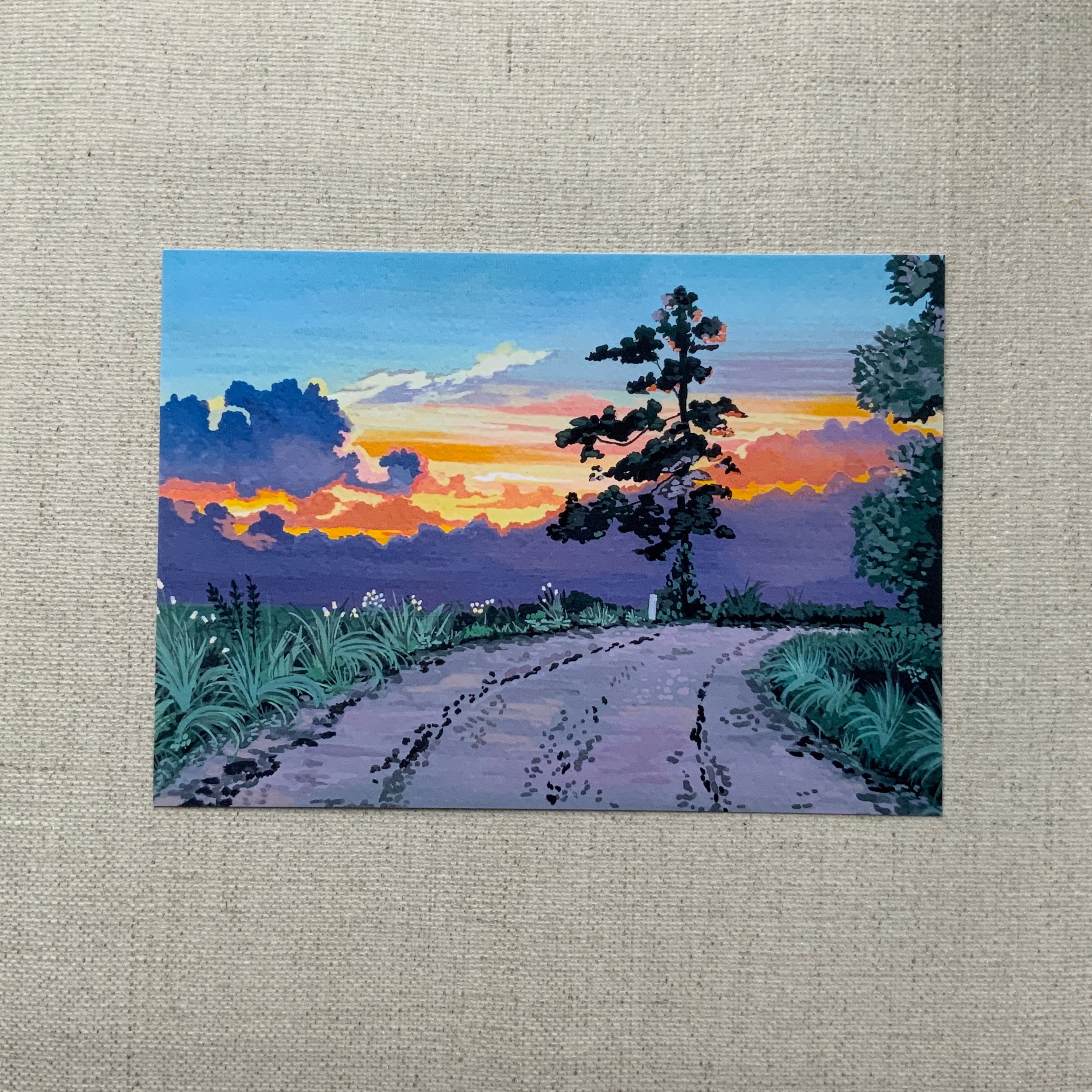 Anime Sunset Watercolour Painting Popular Japanese Anime Print Anime ...