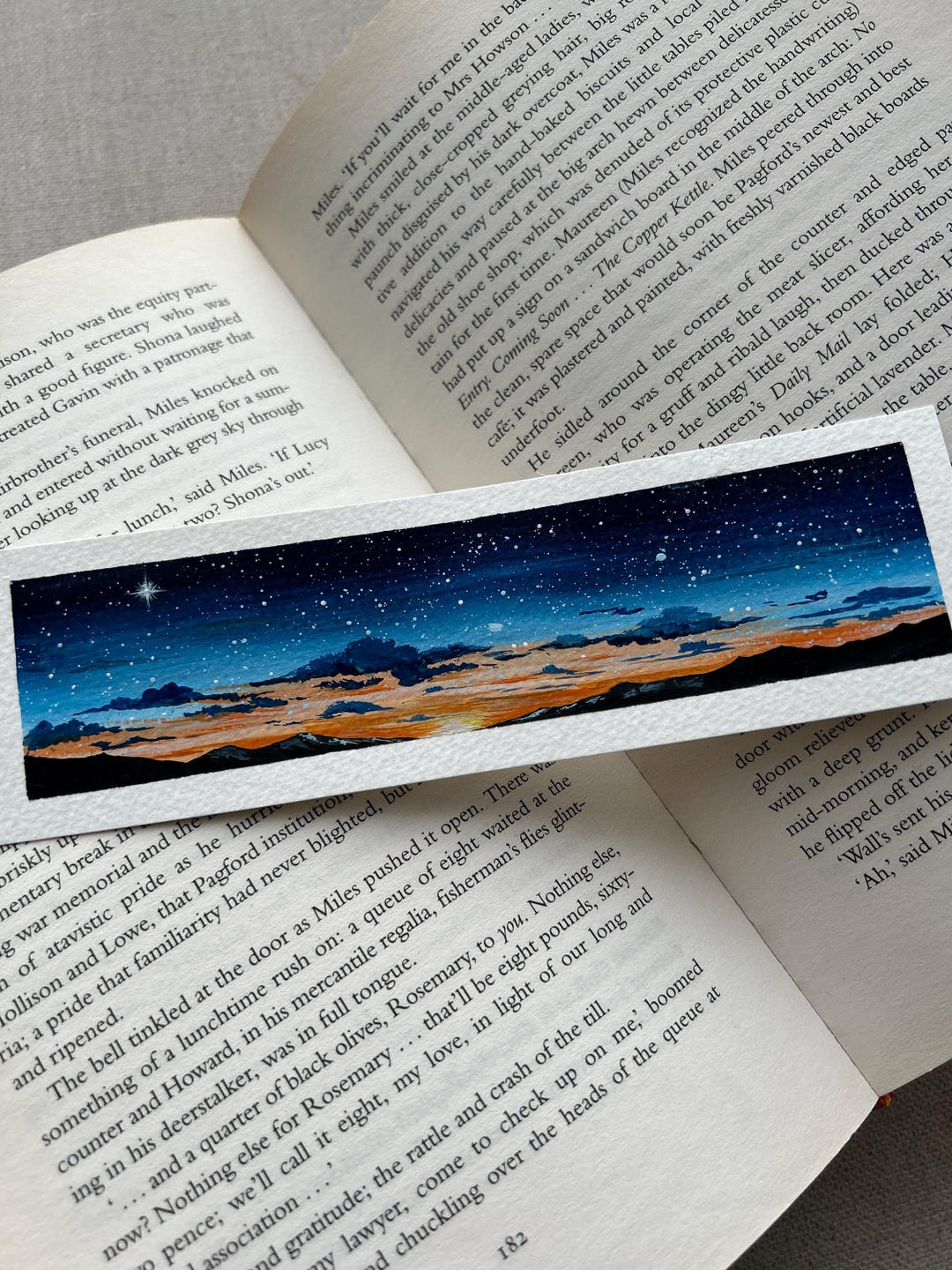 Watercolour Starry Sky Bookmark - Hand-painted Bookmark - Handmade ...