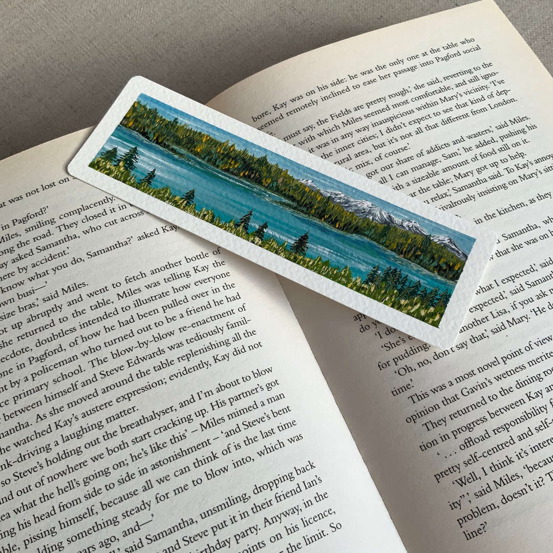 Forest Lake Bookmark Hand-painted Bookmark Handmade Bookmark ...