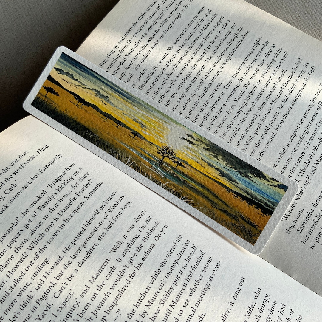 Safari Bookmark - Hand-painted Bookmark - Handmade Gift - Watercolour ...