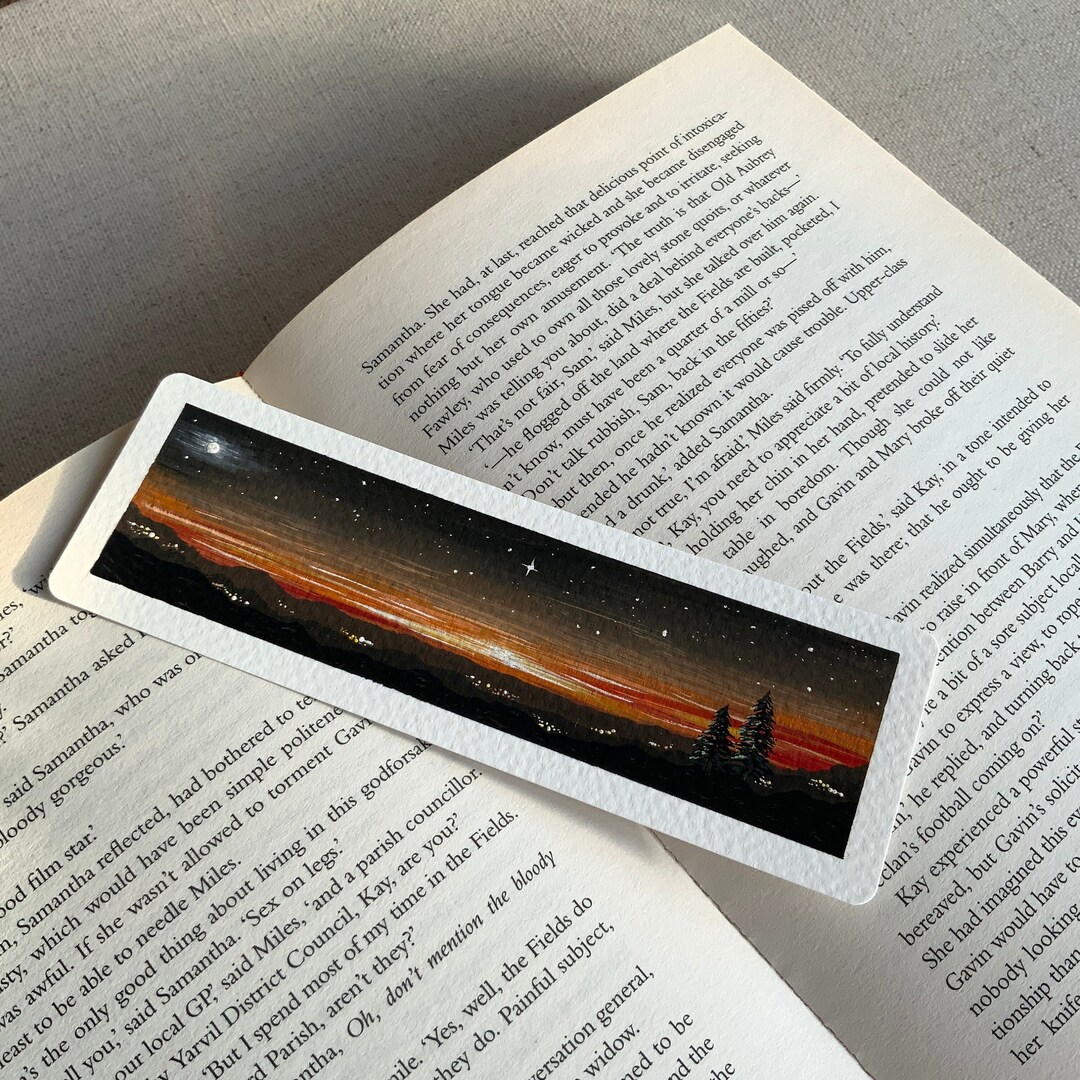 Sunset Sin City Bookmark Hand-painted Bookmark Handmade Bookmark ...
