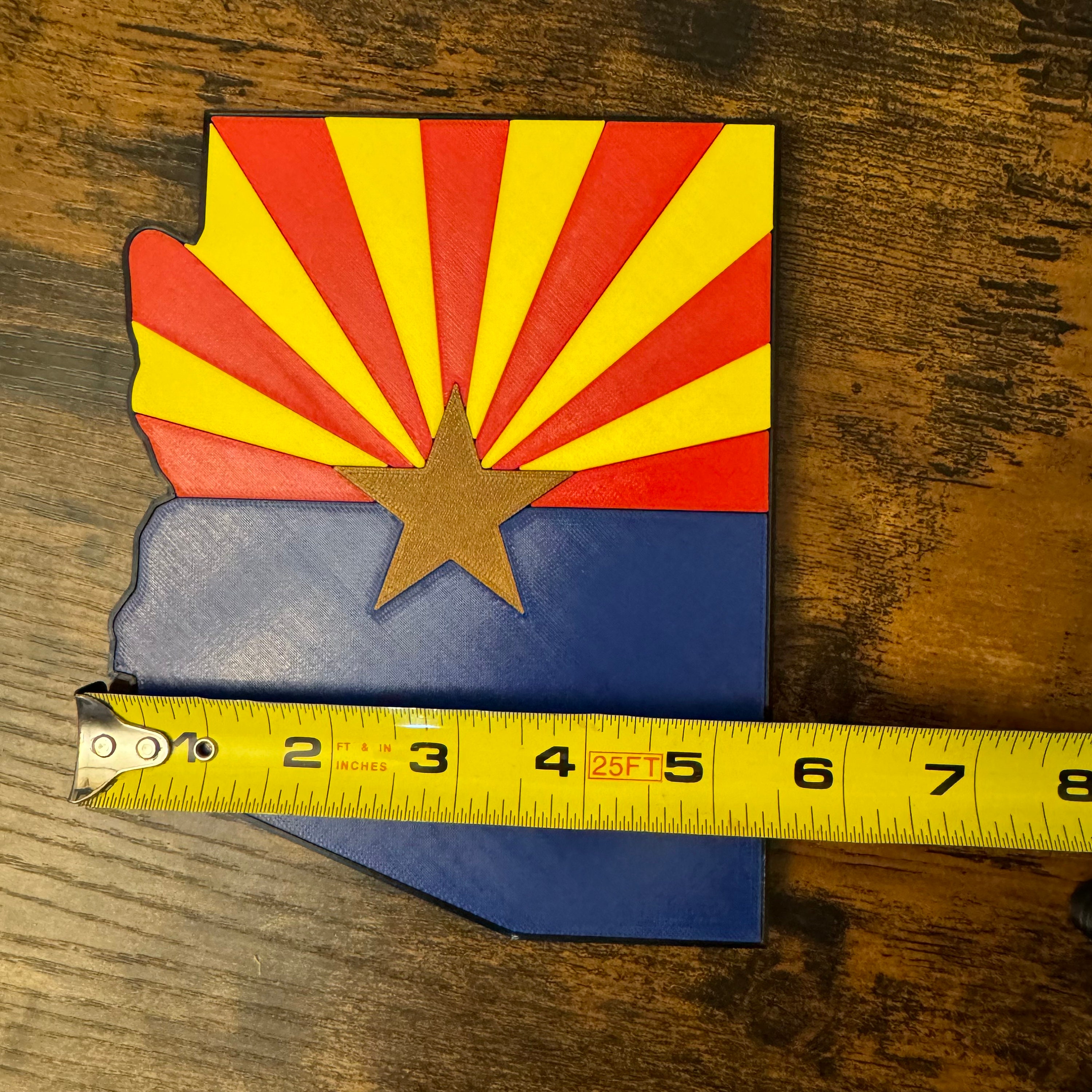 Arizona Flag Puzzle, 3D Printed 15 Piece Puzzle Shaped Like Arizona - Etsy