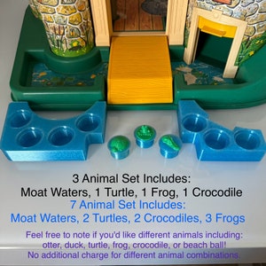 Moat Water and Crocodiles for Vintage Little People Play Family Castle ...