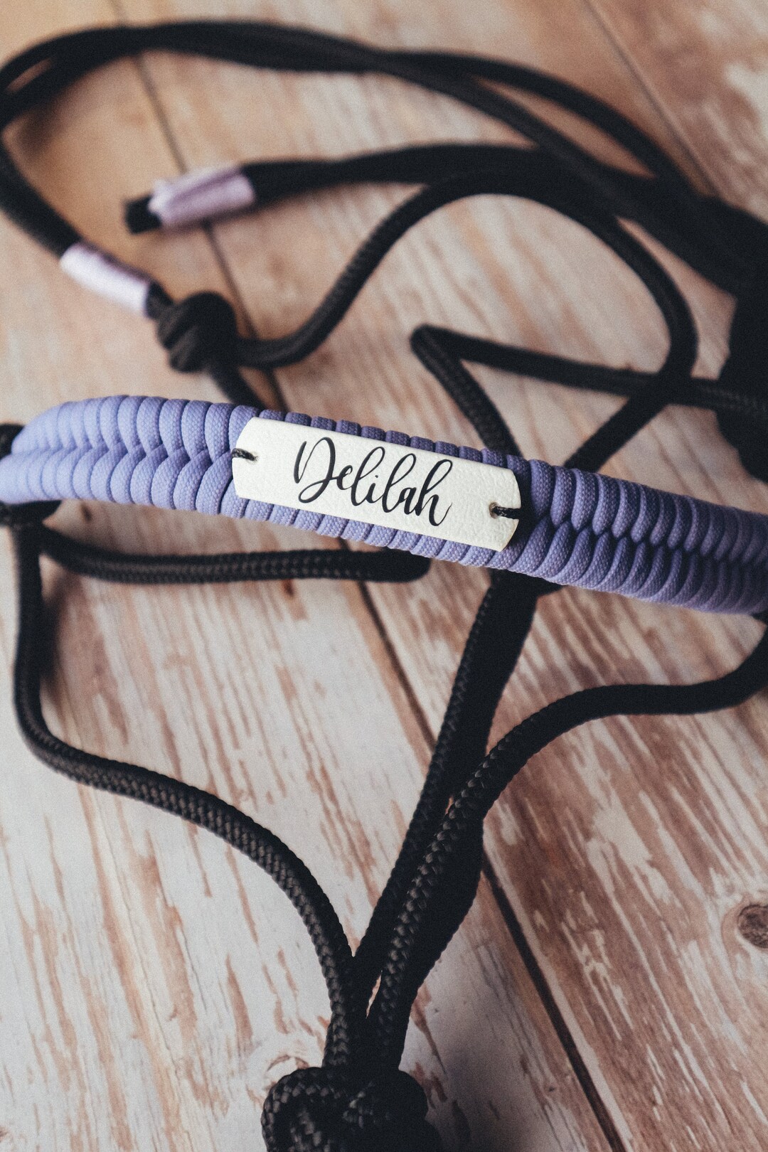 Personalized Rope Halter With Name Custom Rope Halter - Etsy