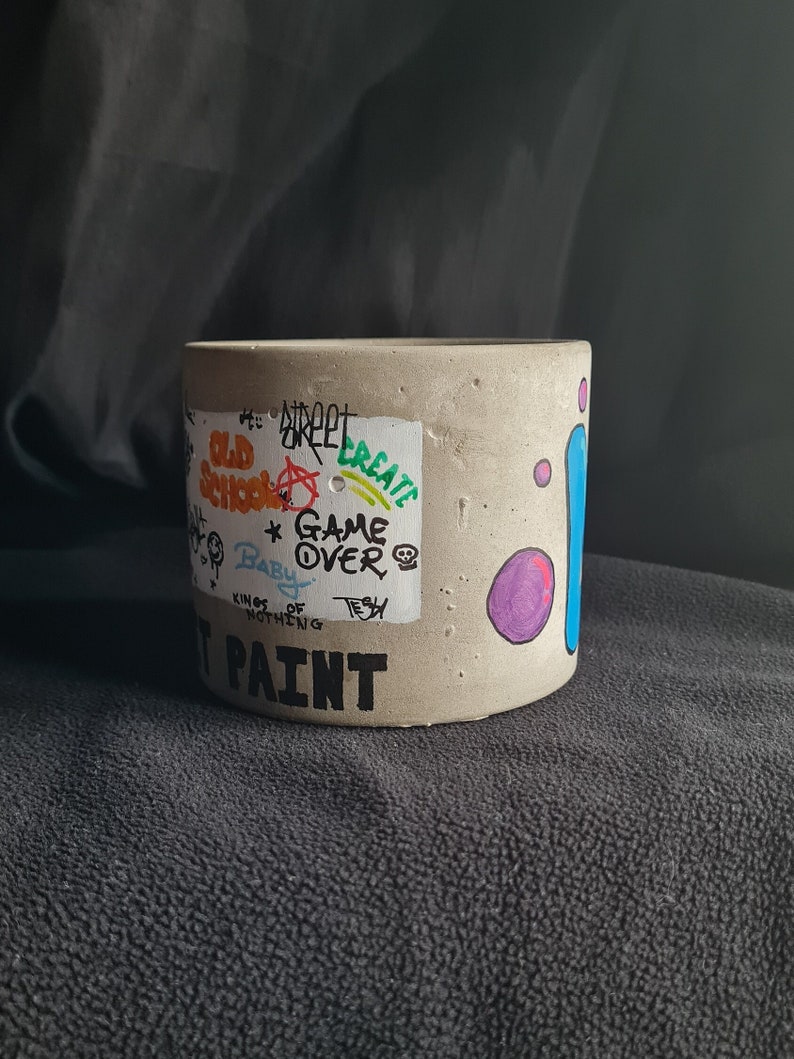 Graffiti Style / Planter / Storage / Graffiti / Handmade / Concrete ...