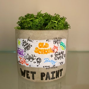 Graffiti Style / Planter / Storage / Graffiti / Handmade / Concrete ...