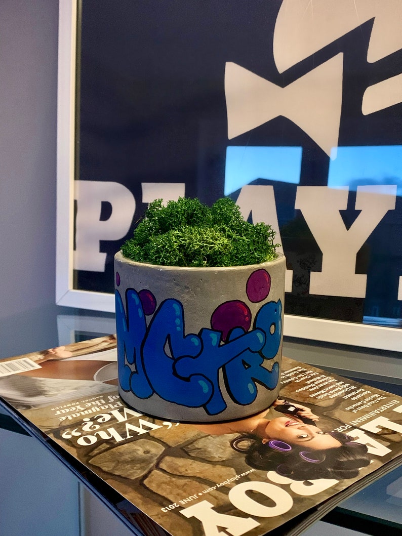 Graffiti Style / Planter / Storage / Graffiti / Handmade / Concrete ...