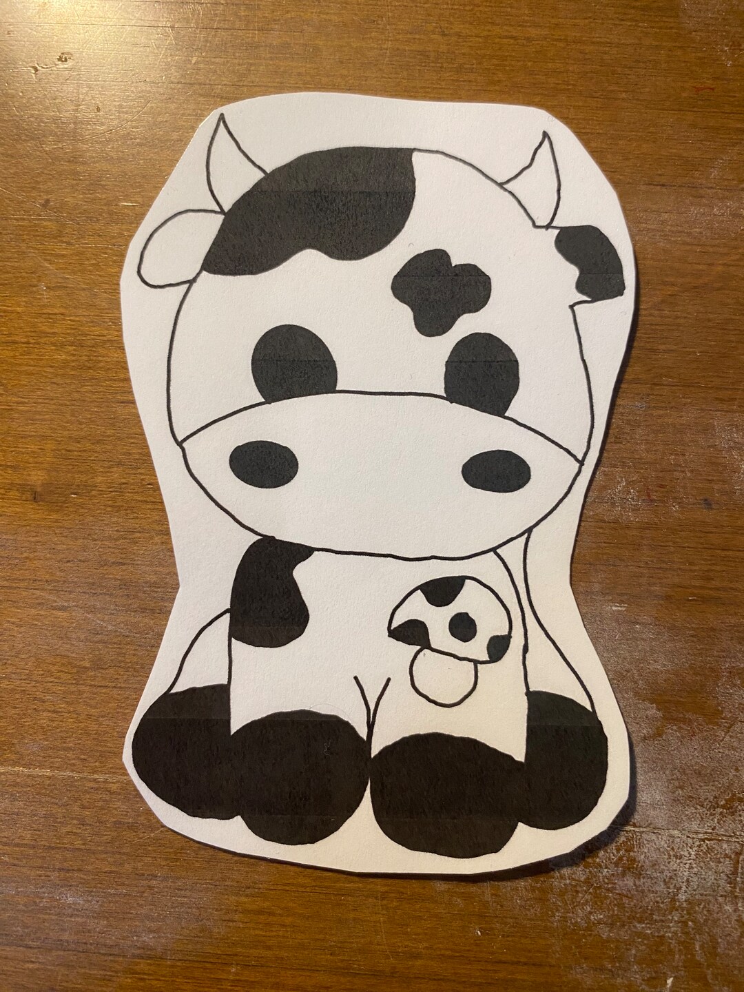 Mushroom Cow Sticker, - Etsy
