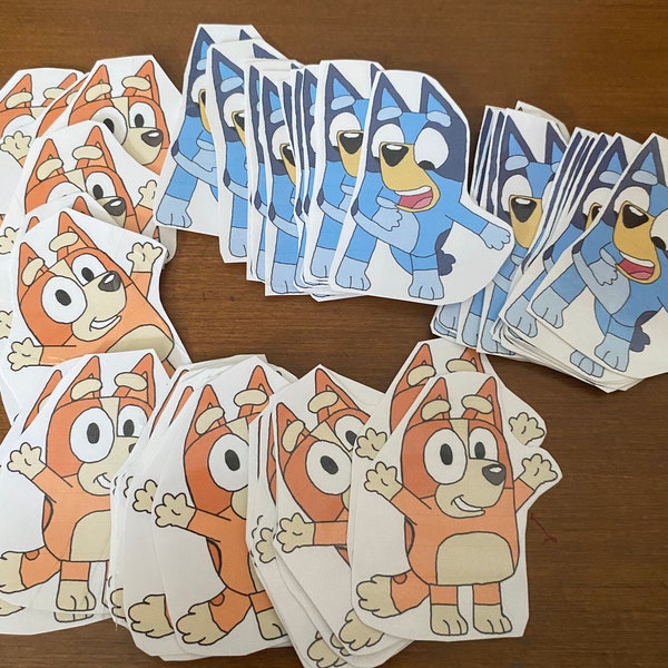 Bluey and Bingo Vinyl Stickers - Etsy