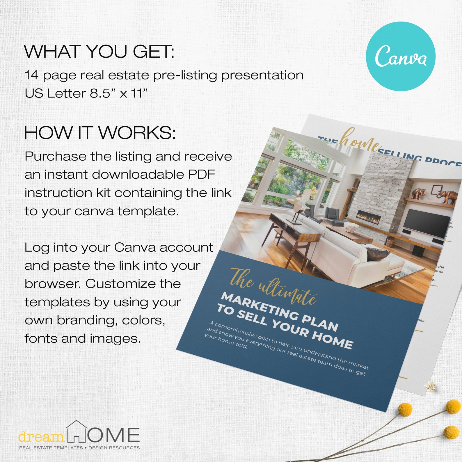 Real Estate Pre-listing Presentation Packet , Real Estate Marketing ...