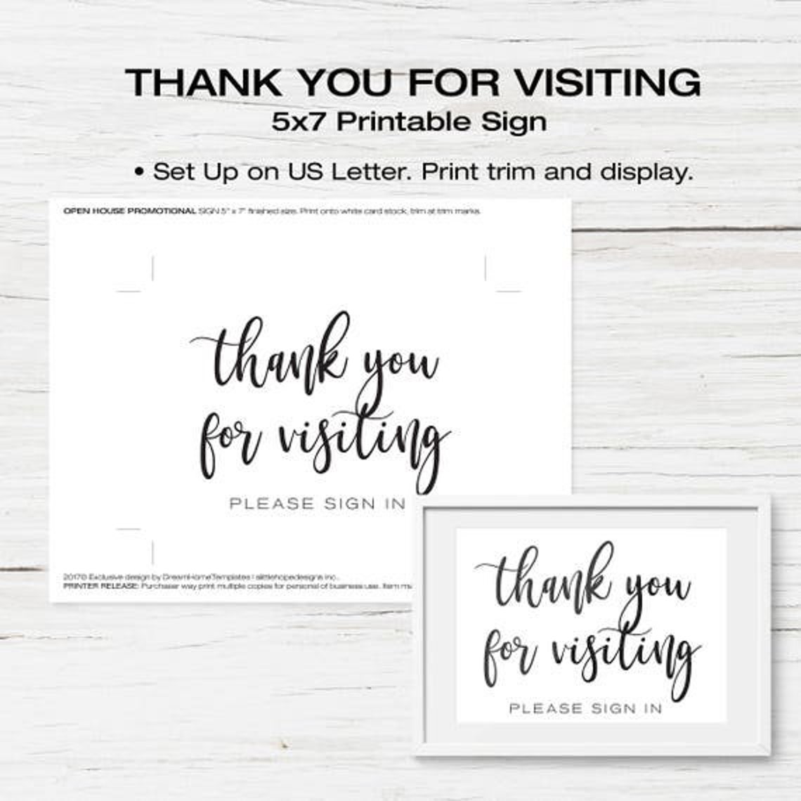 Open House Sign in Sheet - Please Sign in | Open House Signs • PDF ...