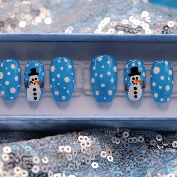 Snowman Nails - Etsy