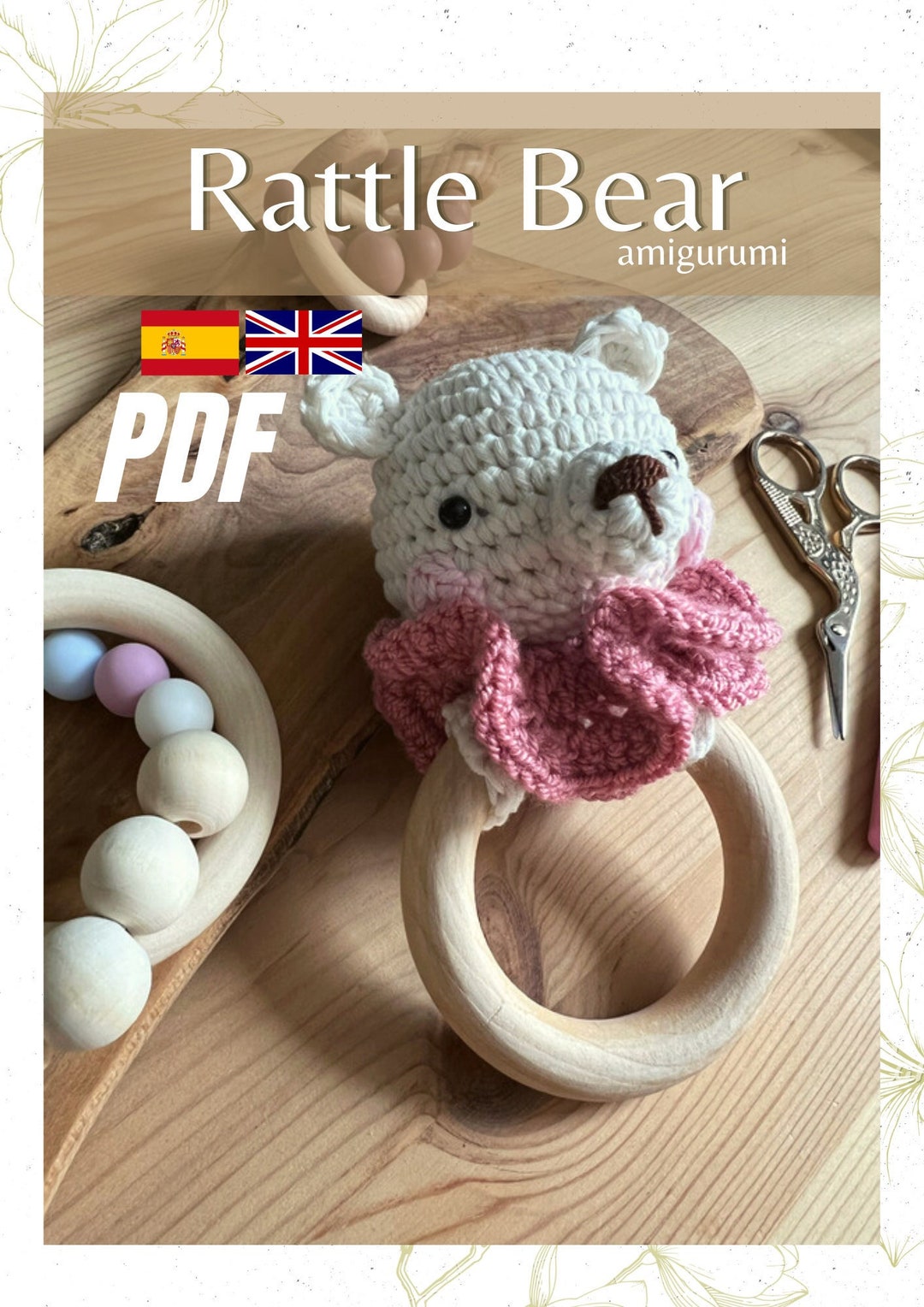 Gift Baby, Baby Shower, Pattern Rattle for Baby, Baby Gift, Baby Rattle Pattern, PDF, Crochet ...
