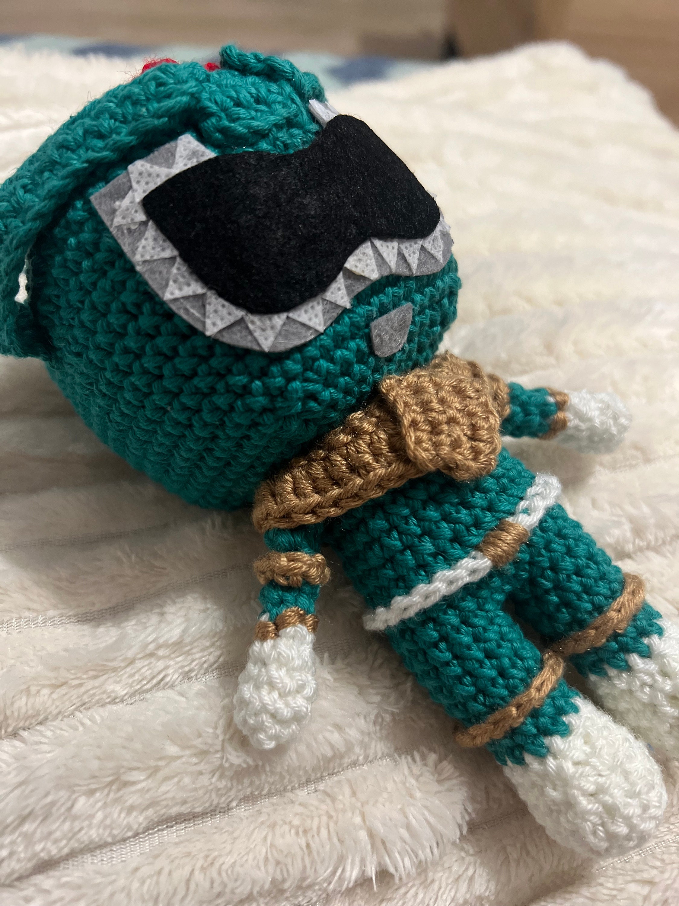Green Power Ranger Crochet Handmade Plushie Gift for Power Ranger Fan ...