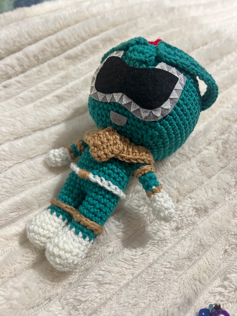 Green Power Ranger Crochet Handmade Plushie Gift for Power Ranger Fan ...