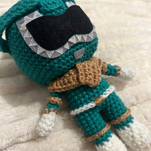 Green Power Ranger Crochet Handmade Plushie Gift for Power Ranger Fan ...