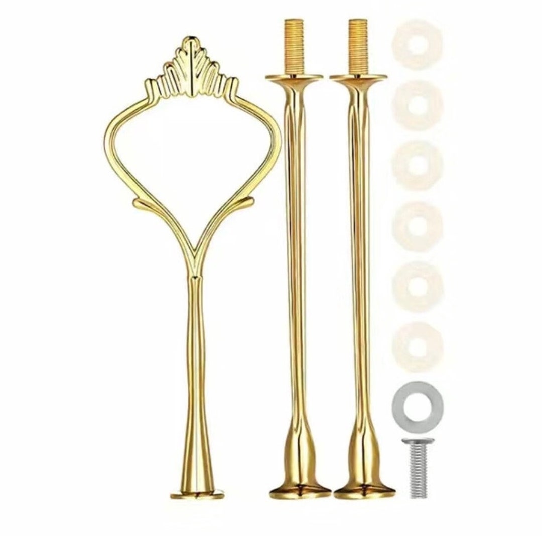 Etagerenstange Stange Etagere 3-Stöckig gold metal Cupcake Kuchen ...