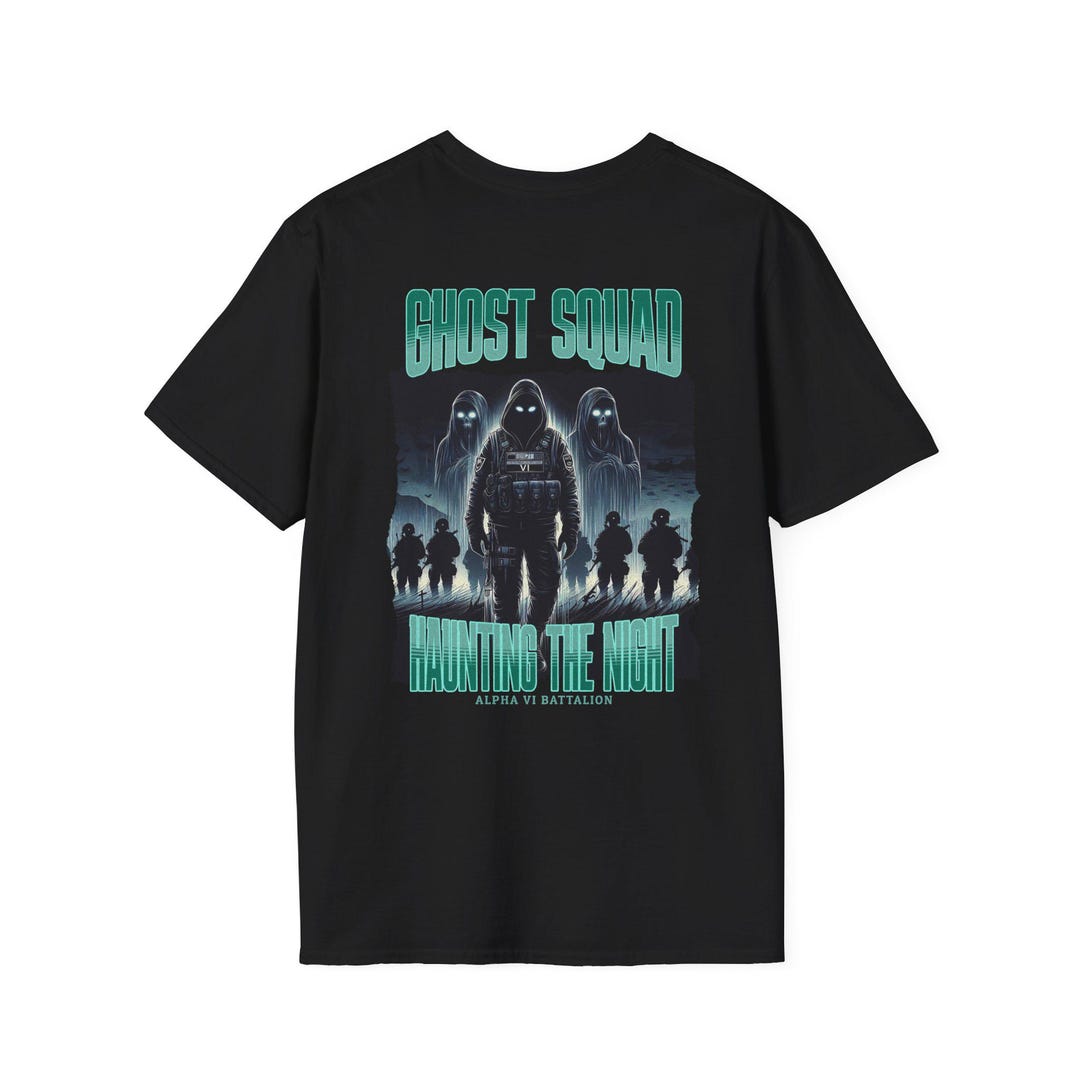 Ghost Squad Haunting the Night Tee Army Navy Air Force Marines, Spooky Military Halloween ...
