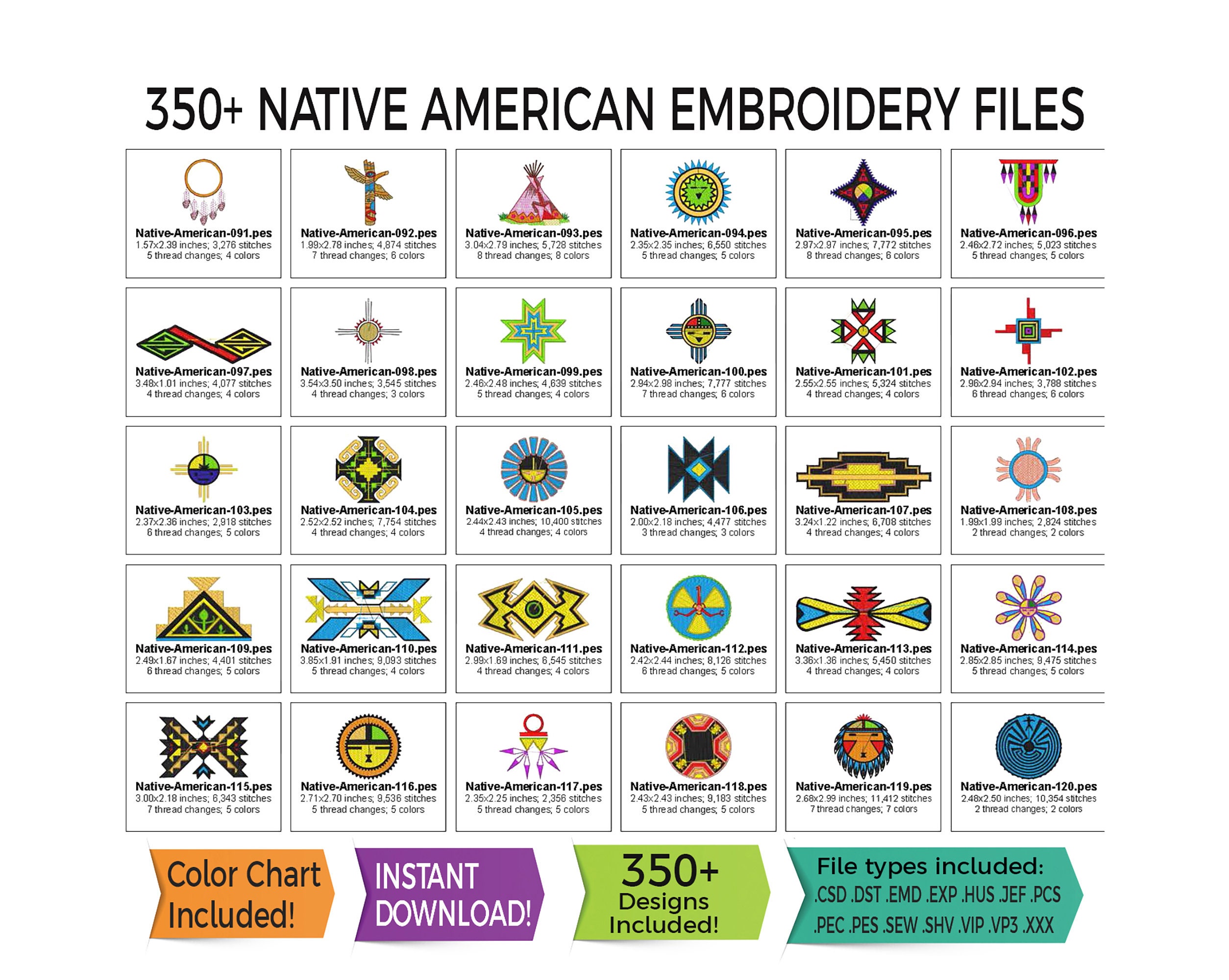 Native American Embroidery Designs • 350+ Files (instant Download) - Etsy